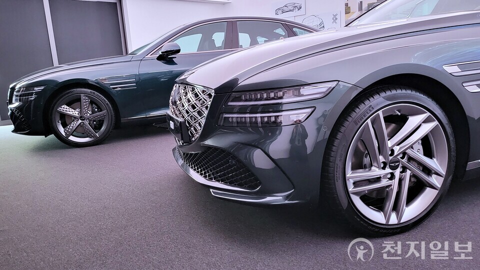 [포토] 제네시스 신형 G80 휠 디자인 차이